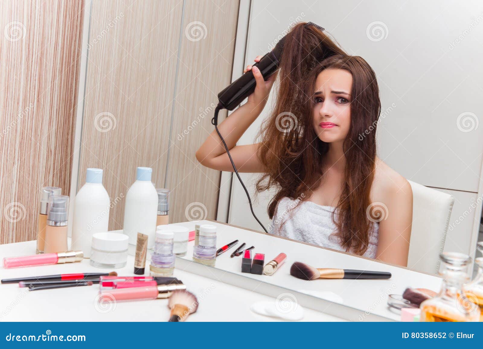 The Woman Getting Ready for the Party Stock Photo - Image of cute ...