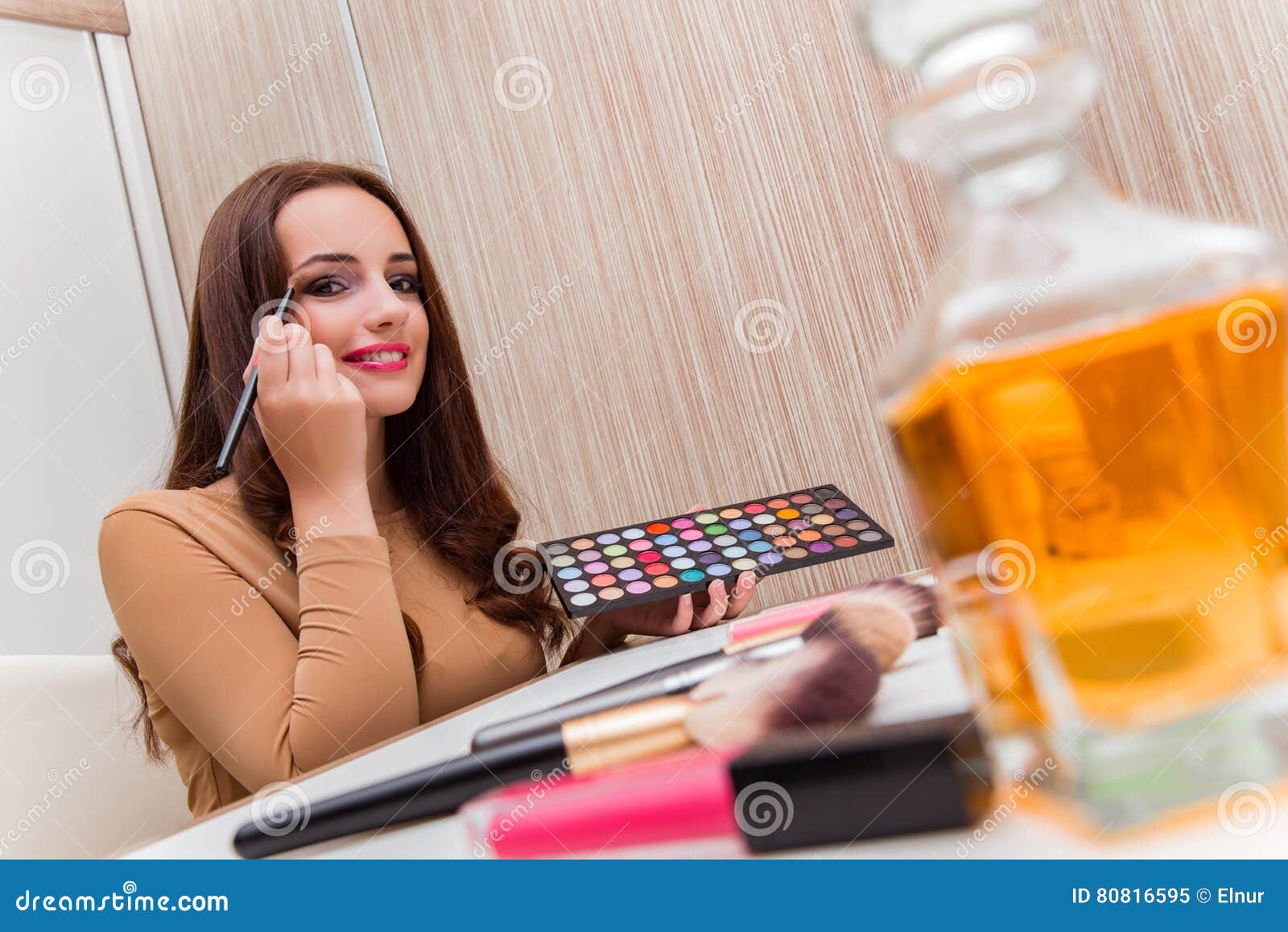 The Woman Getting Ready for the Party Stock Image - Image of beautiful ...