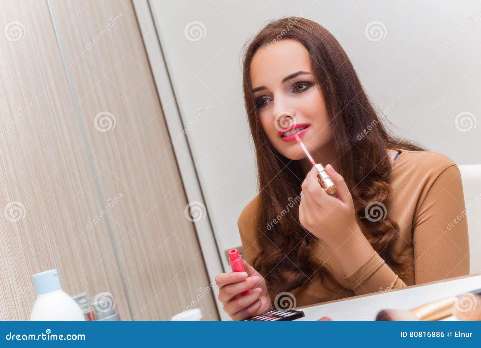 The Woman Getting Ready for the Party Stock Photo - Image of female ...