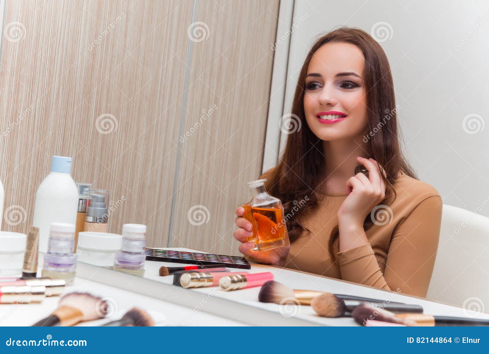 The Woman Getting Ready for the Party Stock Photo - Image of adult ...