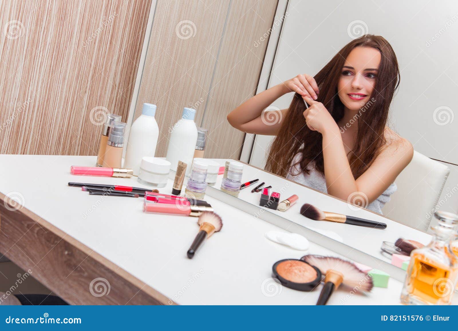 The Woman Getting Ready for the Party Stock Photo - Image of fashion ...