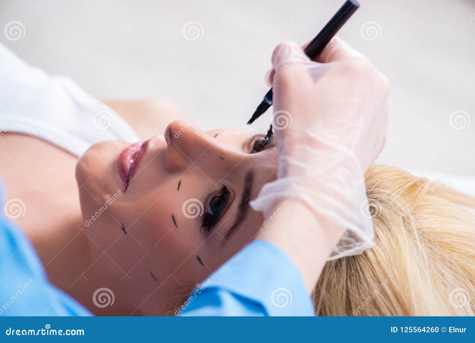 The Woman Getting Ready for Plastic Surgery Stock Photo - Image of ...
