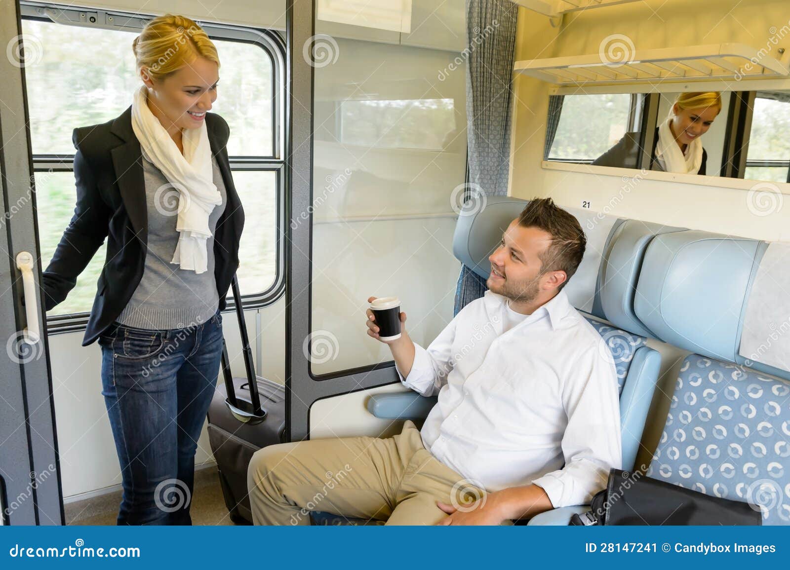 Woman Getting in Train Compartment with Man Stock Image - Image of ... Woman Getting in Train Compartment with Man Stock Image - Image of ...