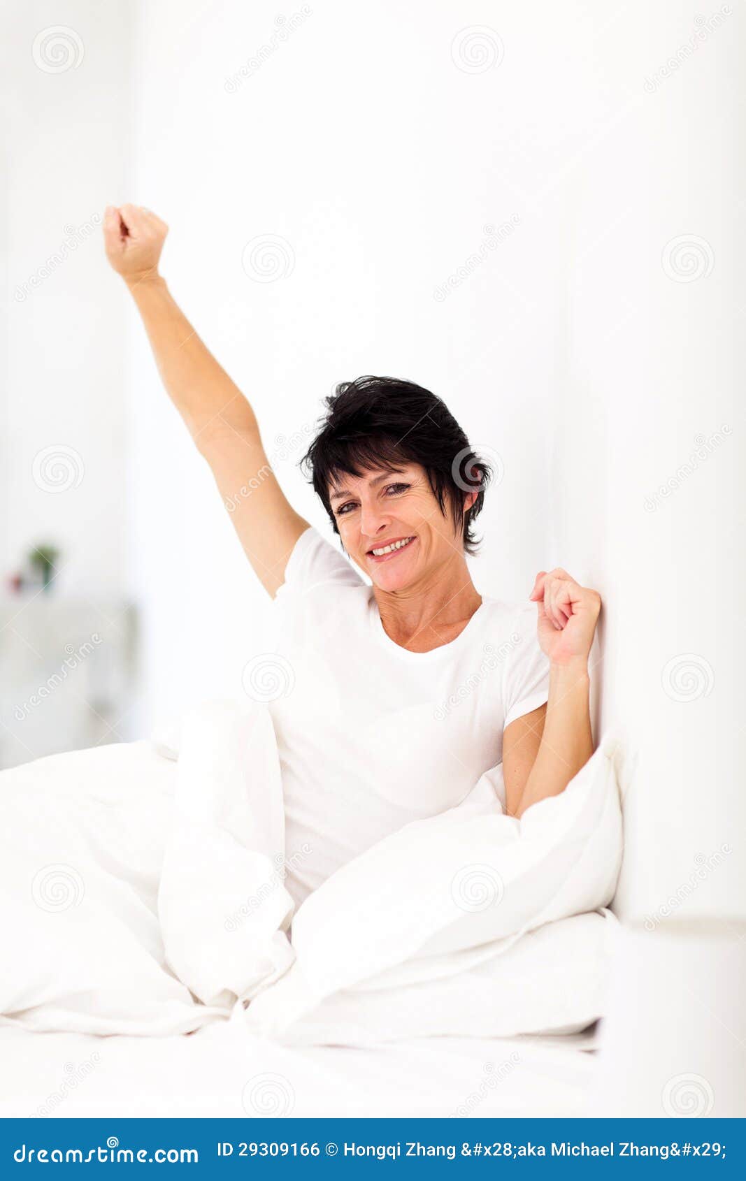 Woman getting up stock photo. Image of attractive, happy - 29309166