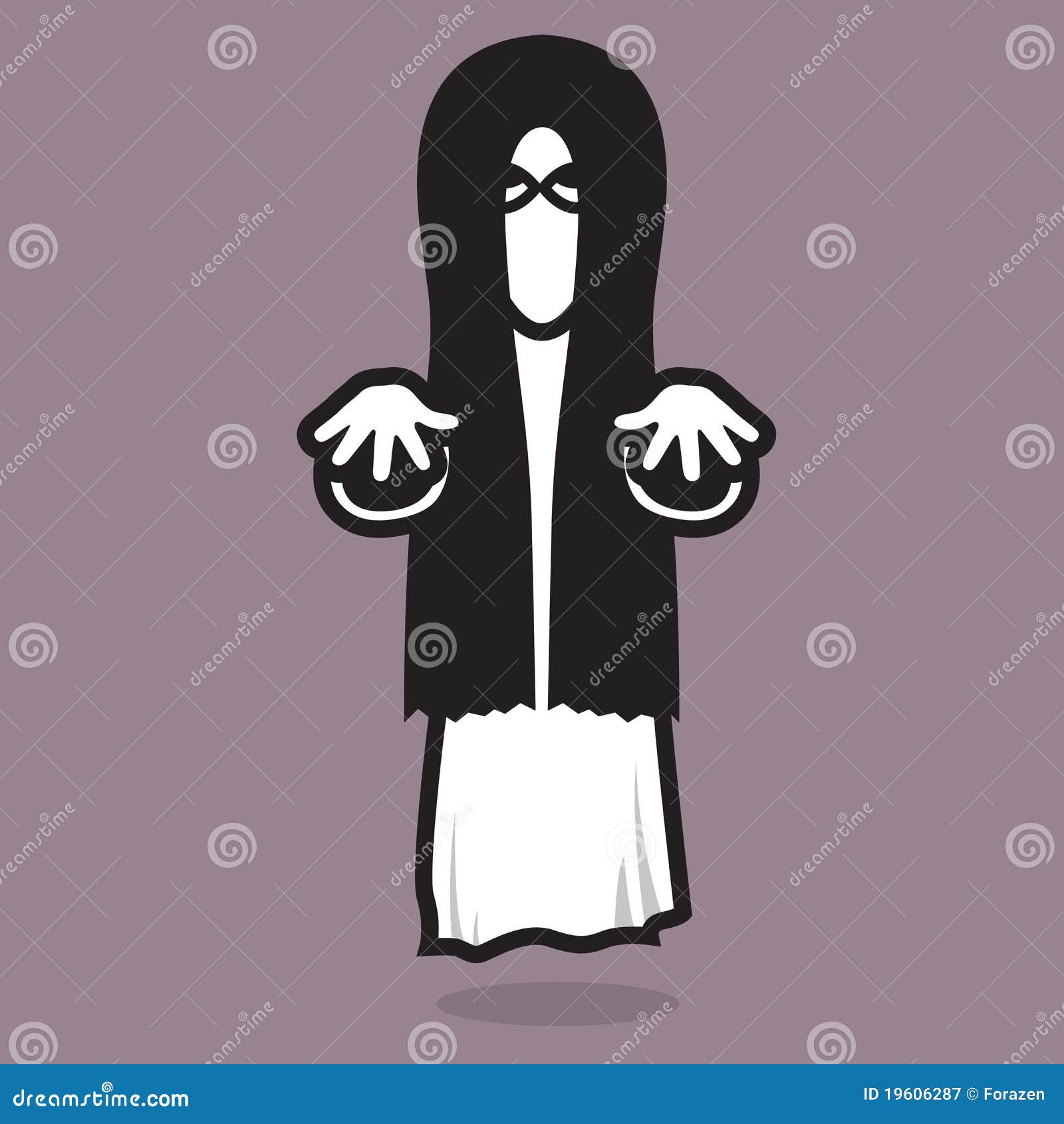 Woman ghost stock vector. Illustration of flying, cute - 19606287