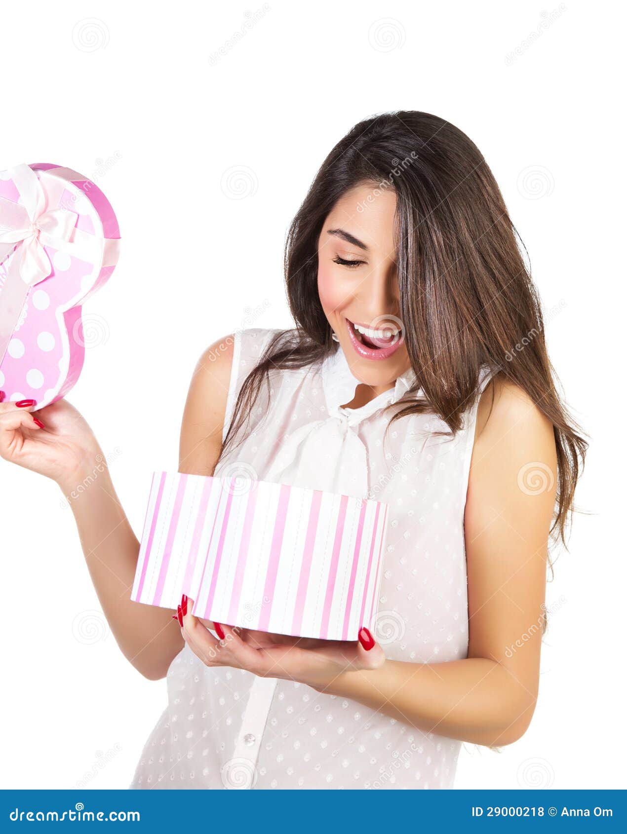 Woman with gift stock photo. Image of female, lady, person - 29000218