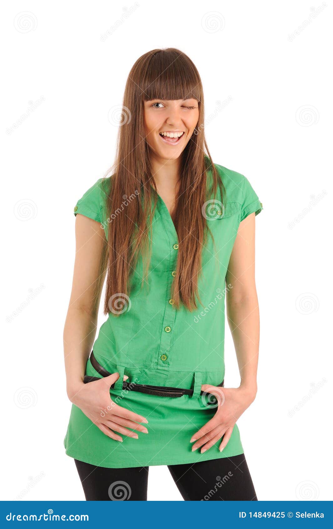 Woman give a wink. stock image. Image of healthy, smiling - 14849425