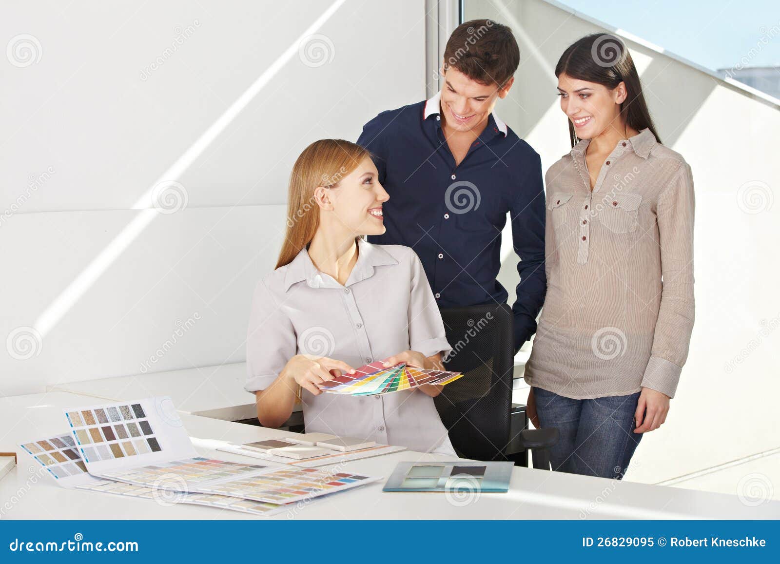 Woman Giving Color Consultation Stock Image - Image of businesswoman ...
