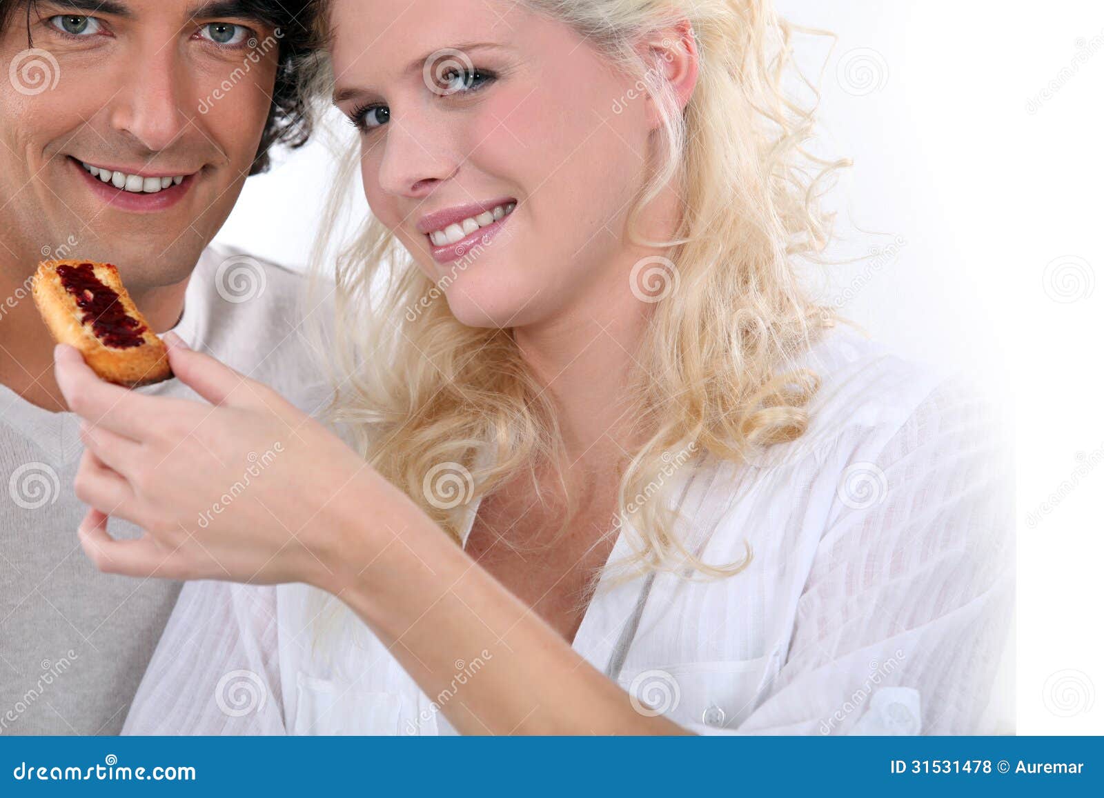 Woman giving man cake stock photo. Image of lunch, white - 31531478