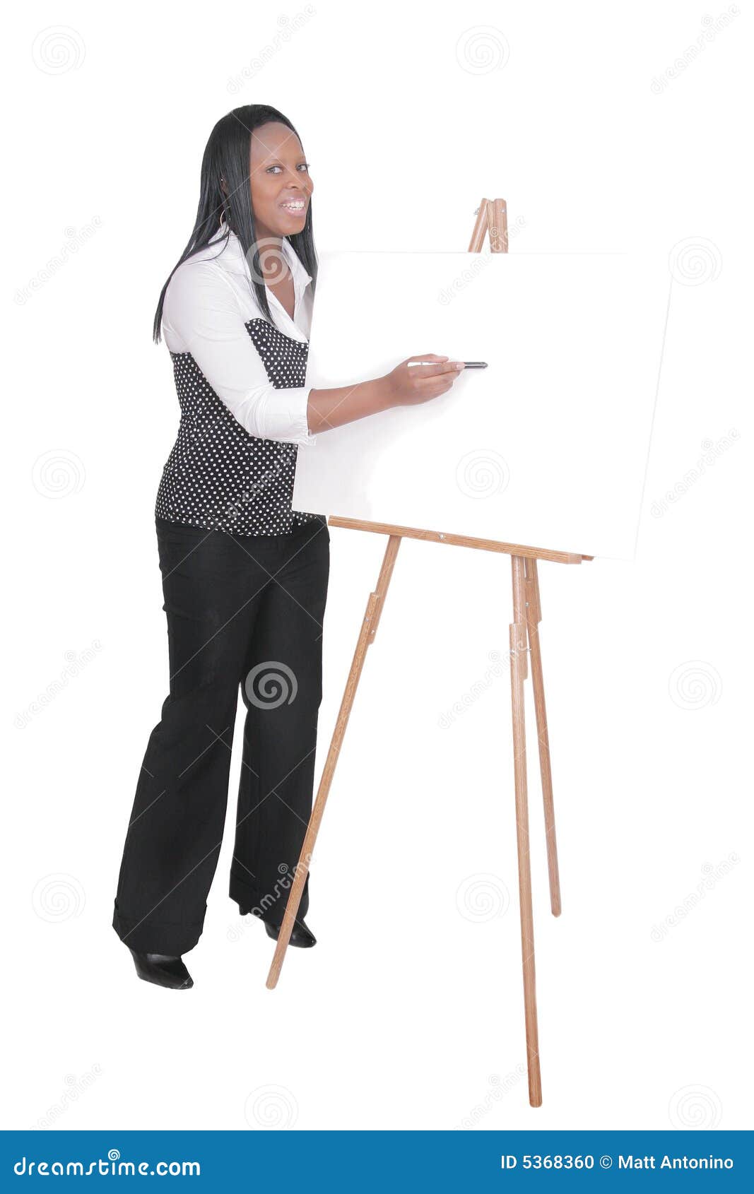 Woman Giving a Presentation Stock Photo - Image of attractive, looking ...