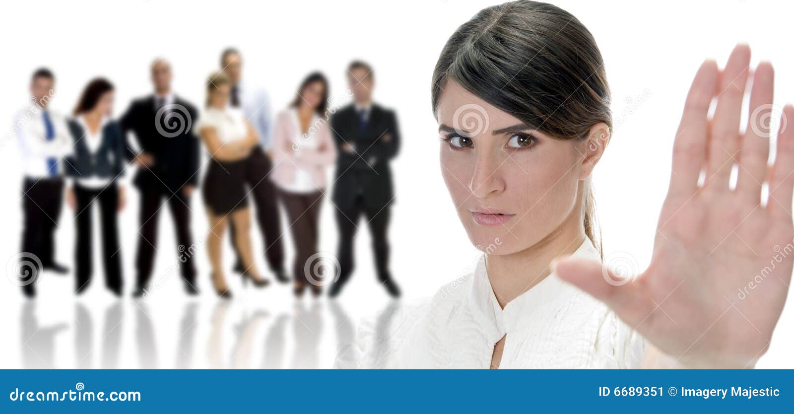 Woman Giving Warning To You Stock Image - Image of caucasian ...