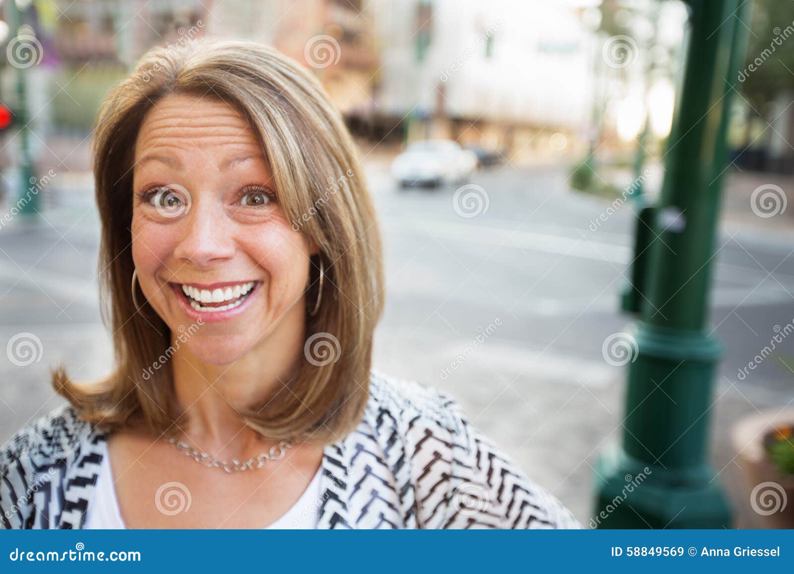 Woman with Glad Expression stock image. Image of glad - 58849569