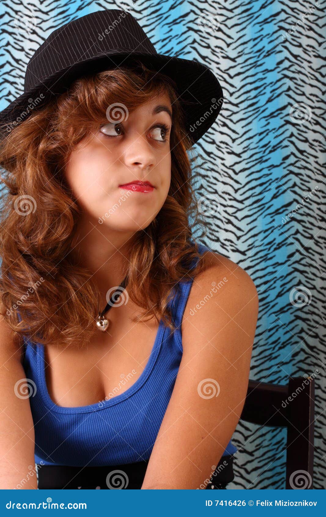 Woman glancing away stock photo. Image of model, look - 7416426