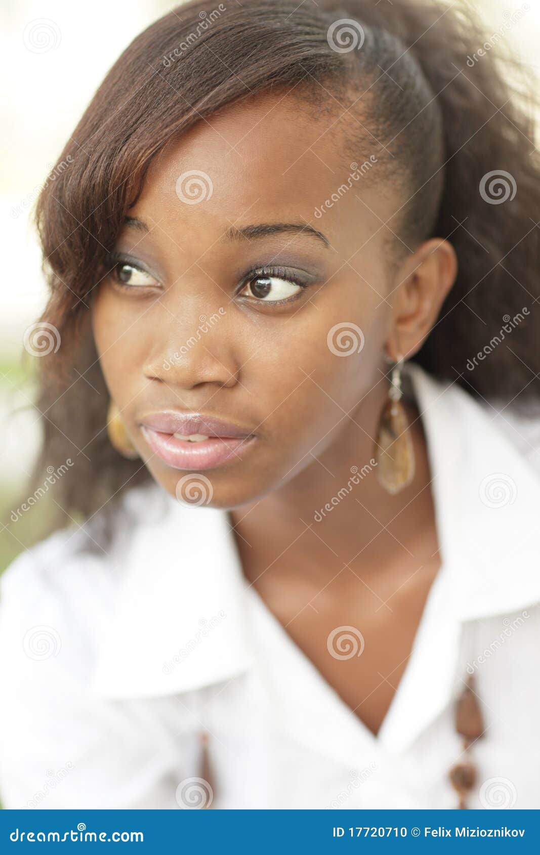 Woman glancing sideways stock photo. Image of lady, collar - 17720710