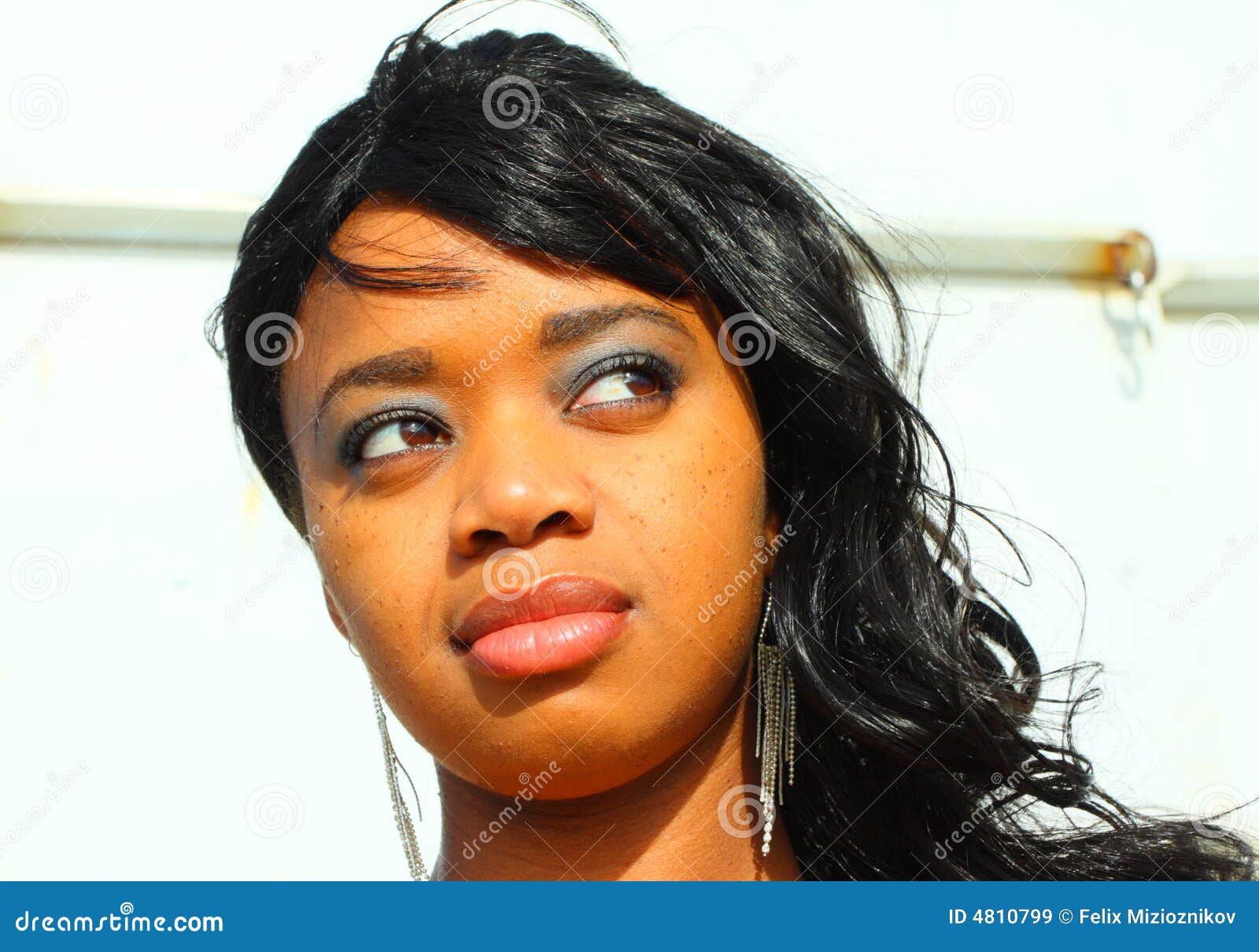 Woman glancing sideways stock image. Image of shot, young - 4810799