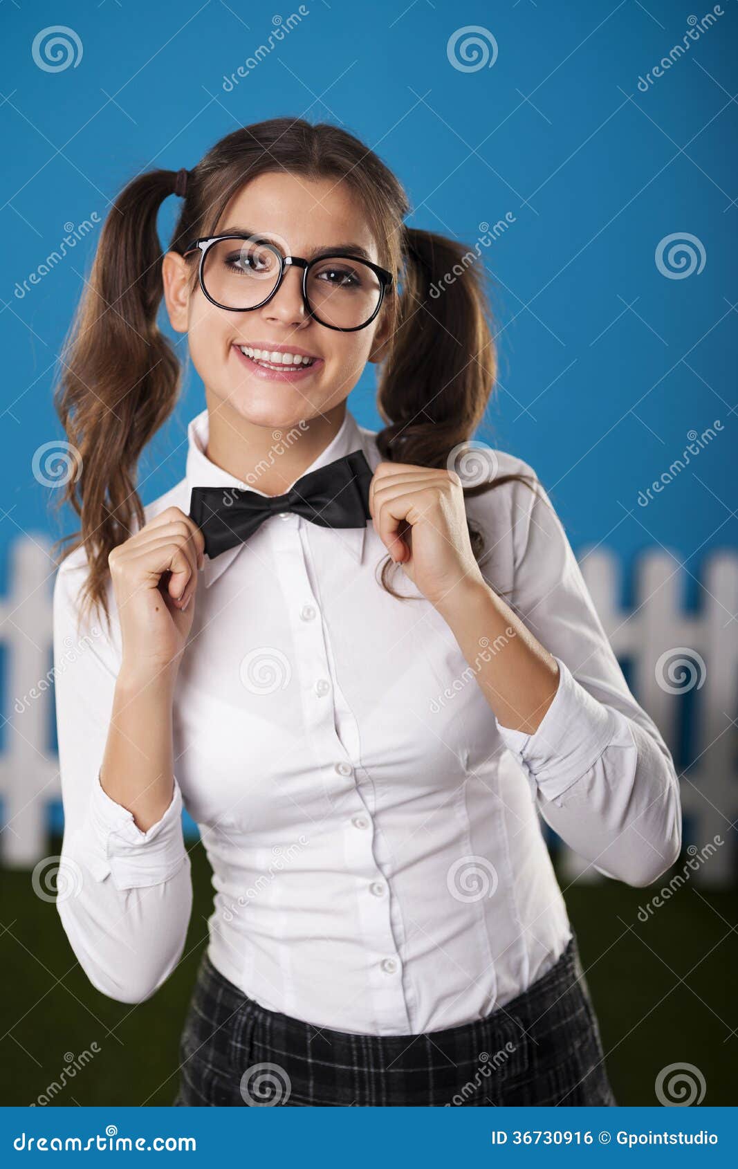 Woman with glasses stock photo. Image of nerd, cheesy - 36730916