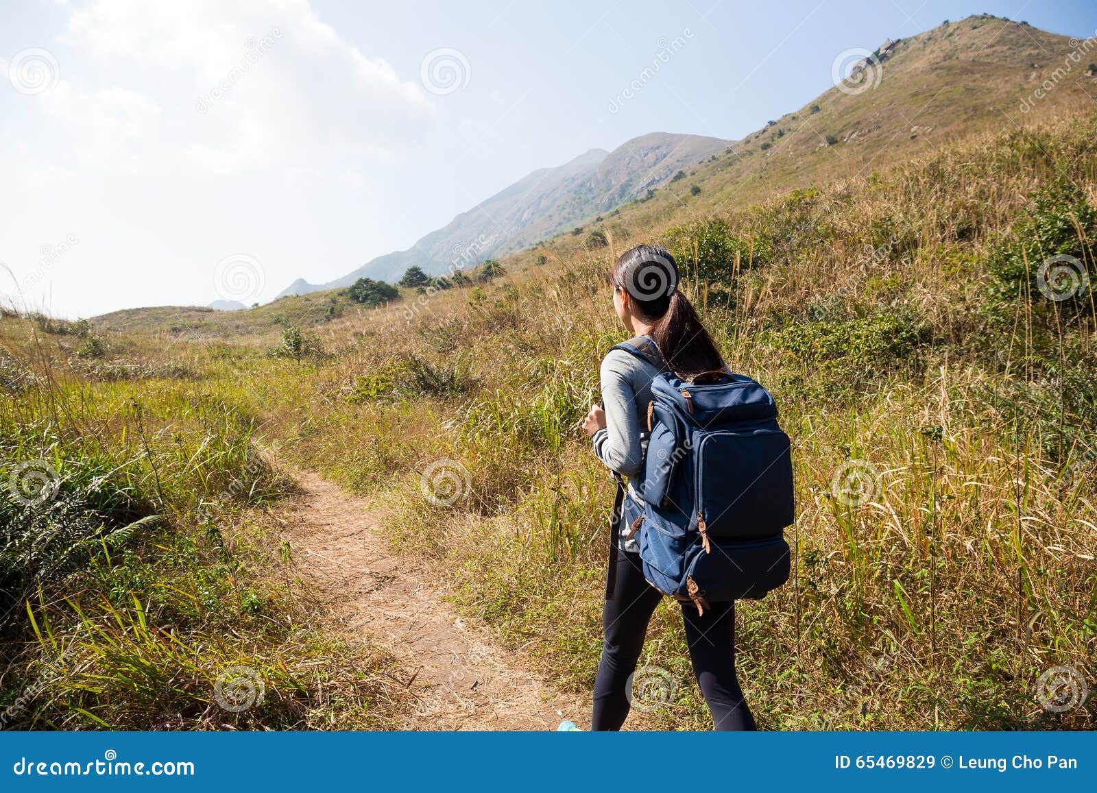 Woman go hiking stock image. Image of asia, autumn, girl - 65469829