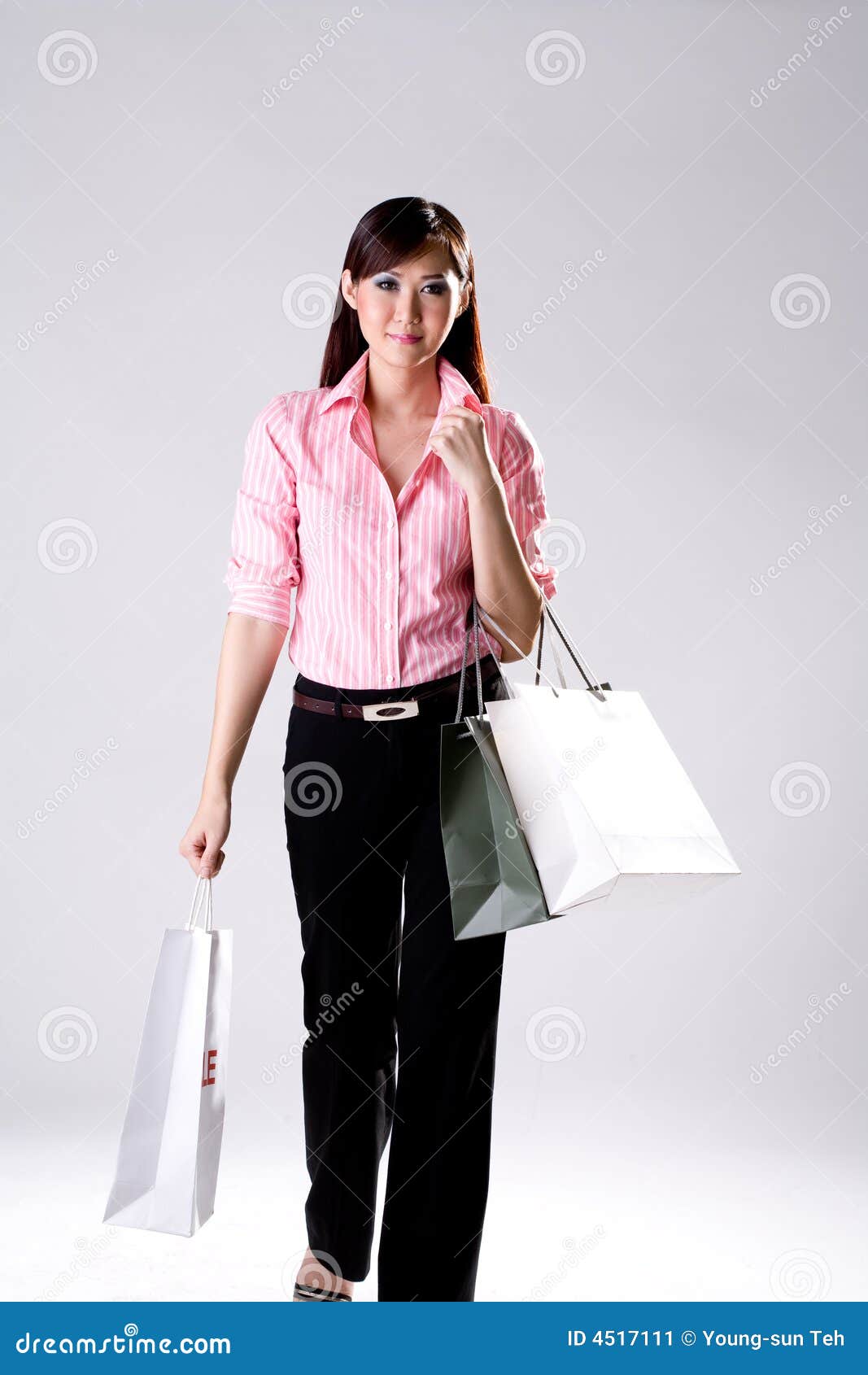 Woman go shopping stock image. Image of bags, lifestyle - 4517111