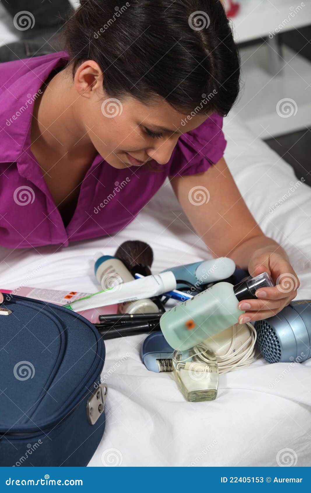 Woman going through case stock image. Image of beauty - 22405153