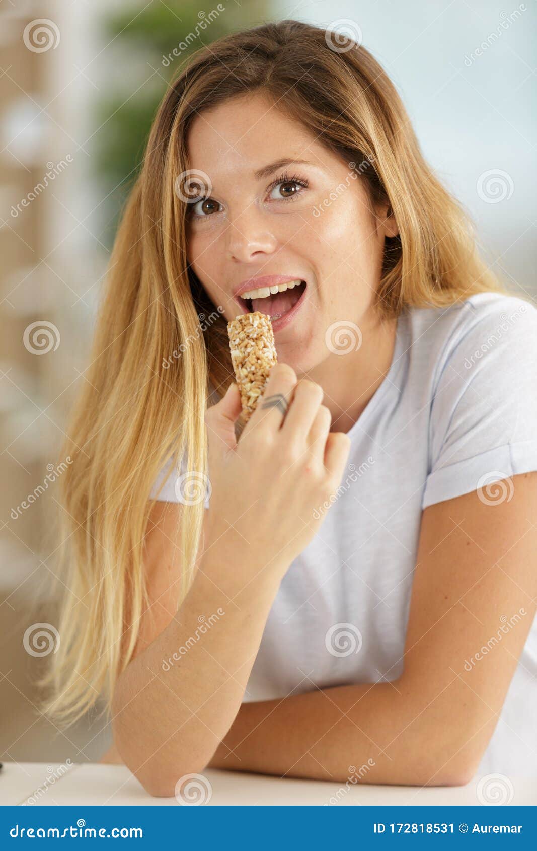 Woman Going To Eat Weetabix Stock Image Image Of Isolated Healthy 172818531