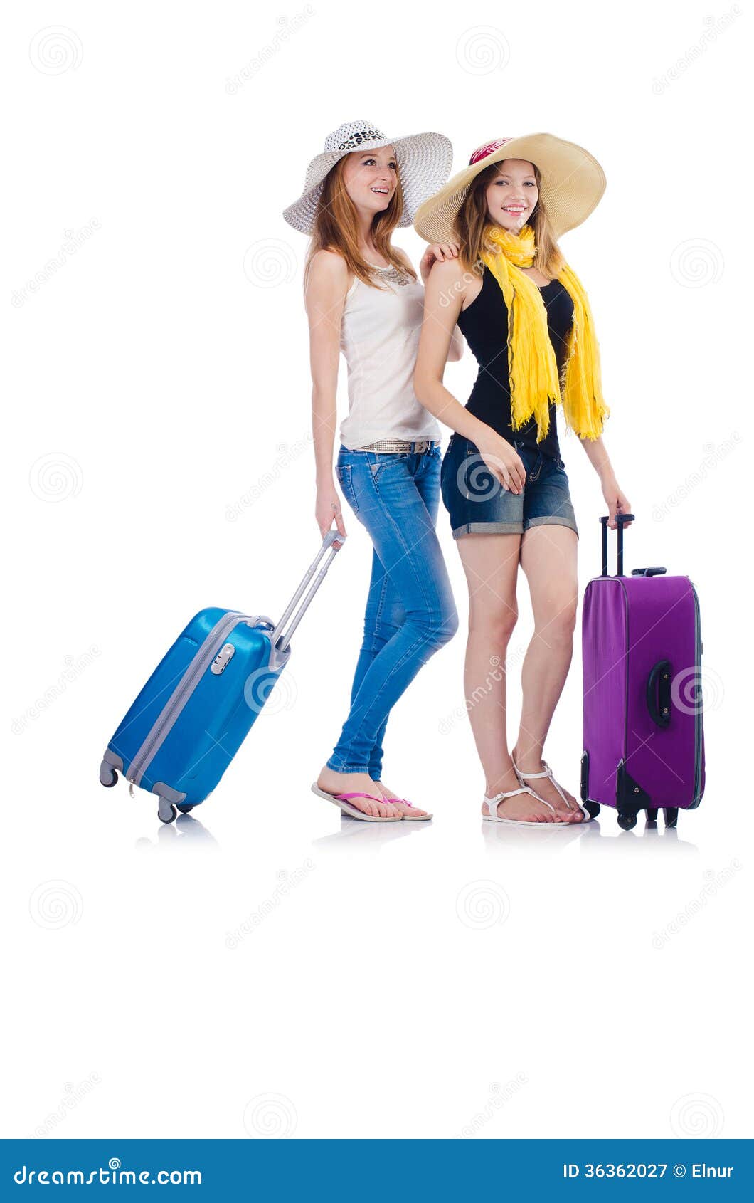 Woman Going To Summer Vacation Stock Image - Image of female ...