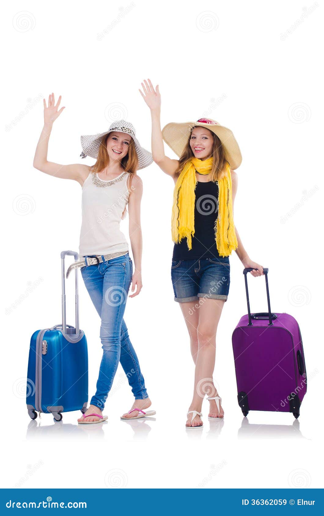 Woman Going To Summer Vacation Stock Image - Image of holiday, case ...