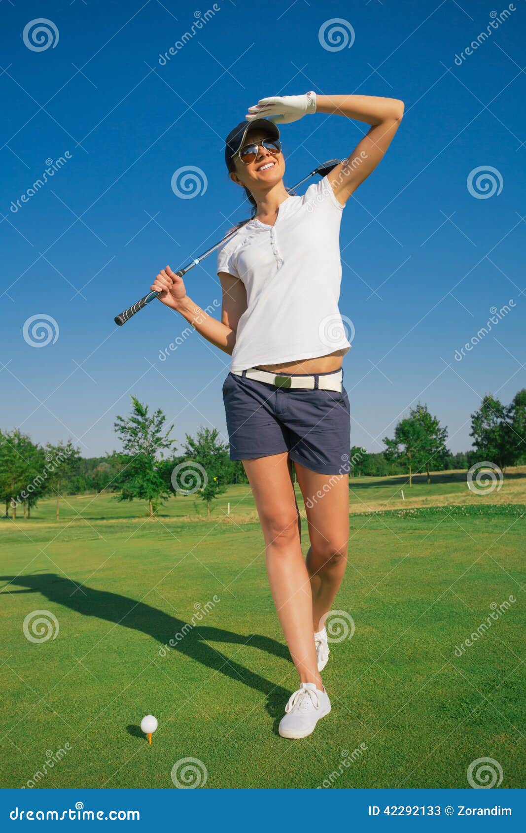 Woman golf player stock image. Image of professional - 42292133