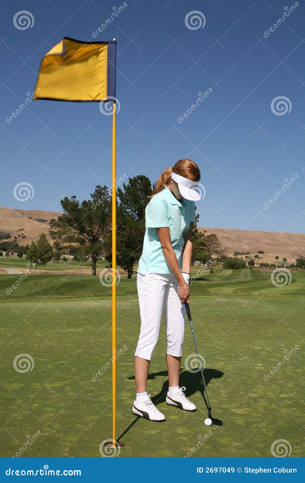 Woman Golfer stock image. Image of shot, putter, professional - 2697049