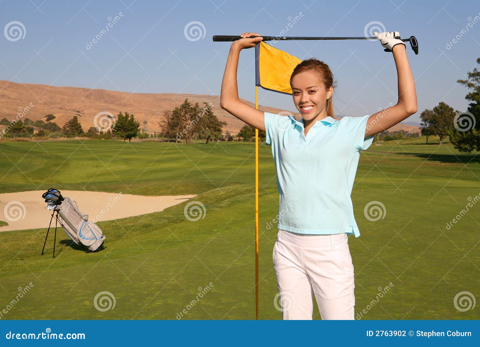 Woman Golfer stock photo. Image of putting, golfer, bogey - 2763902