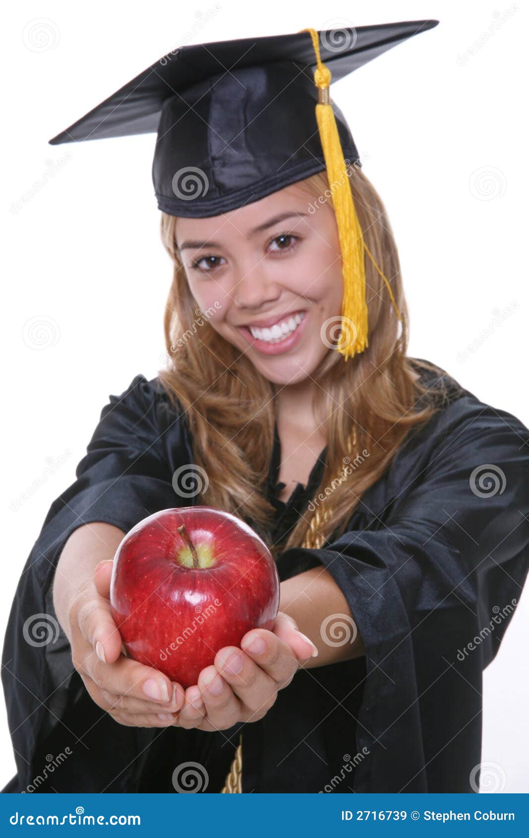 Woman Graduate stock image. Image of adult, food, apple - 2716739