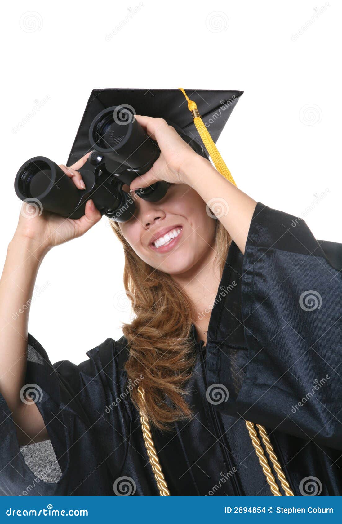 Woman Graduate stock photo. Image of magnify, beauty, grad - 2894854