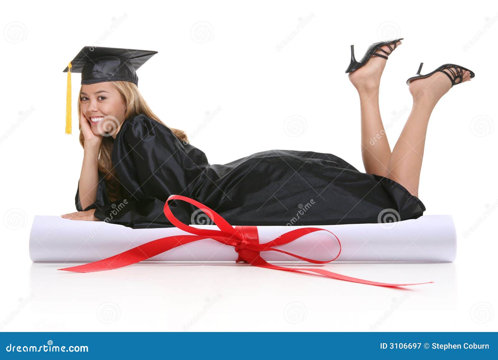 Woman Graduation stock image. Image of cute, goal, beautiful - 3106697