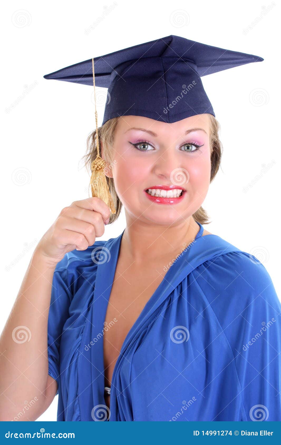 Woman in graduation cap stock photo. Image of finishing - 14991274