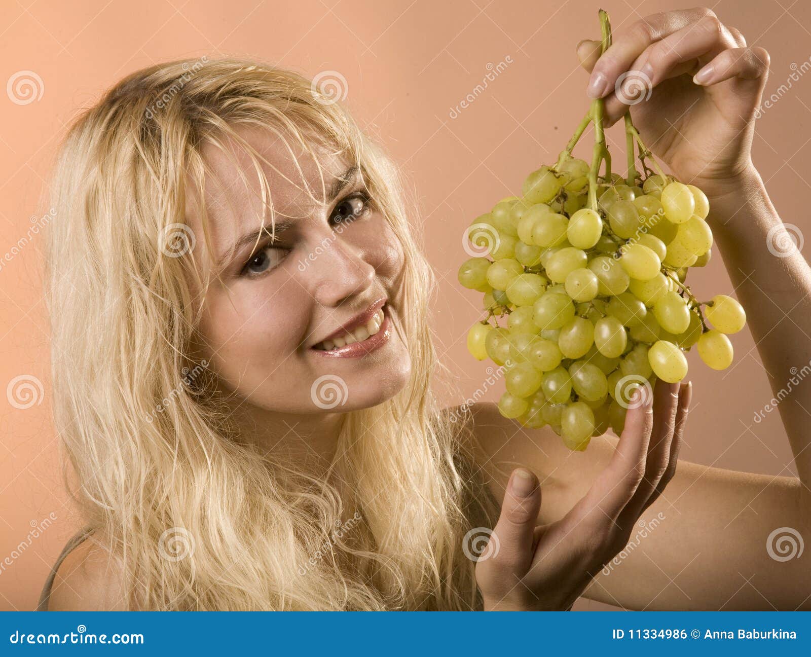 Woman with grape stock photo. Image of health, beautiful - 11334986