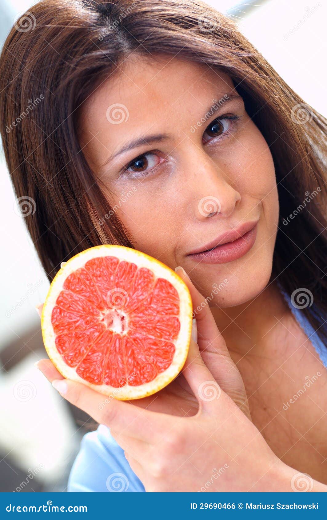 Woman with grapefruit stock photo. Image of beauty, vege - 29690466
