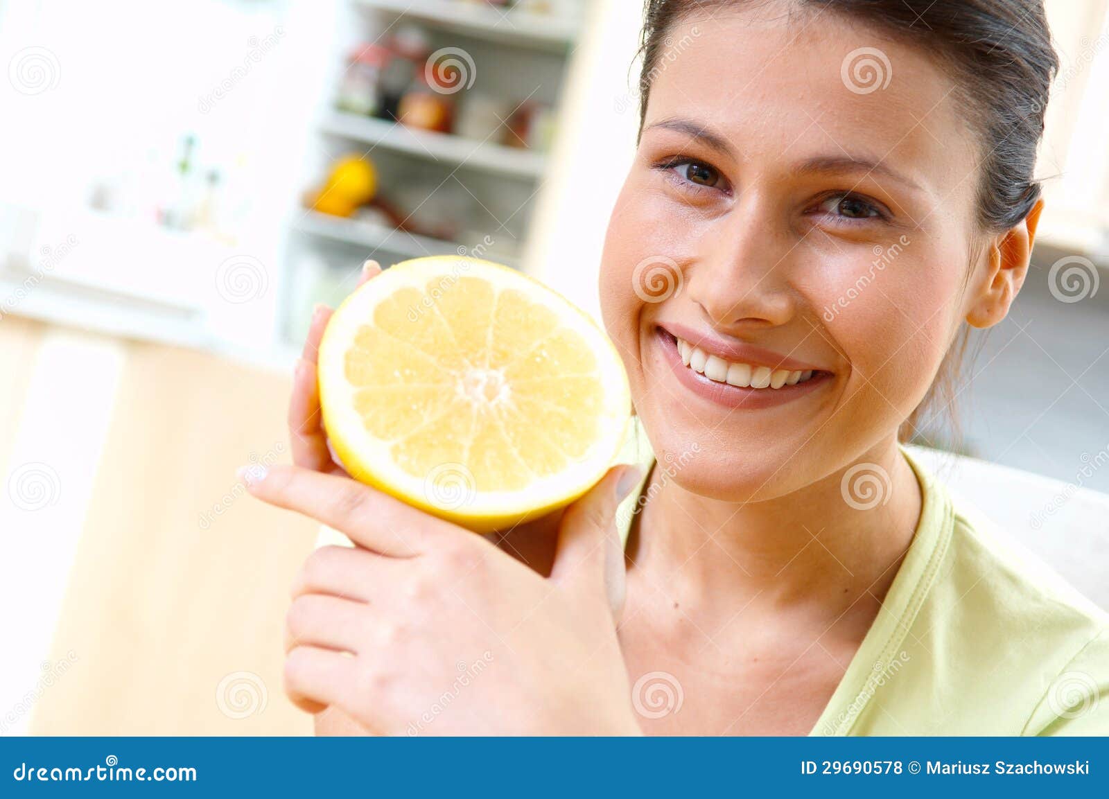 Woman with grapefruit stock photo. Image of woman, fresh - 29690578