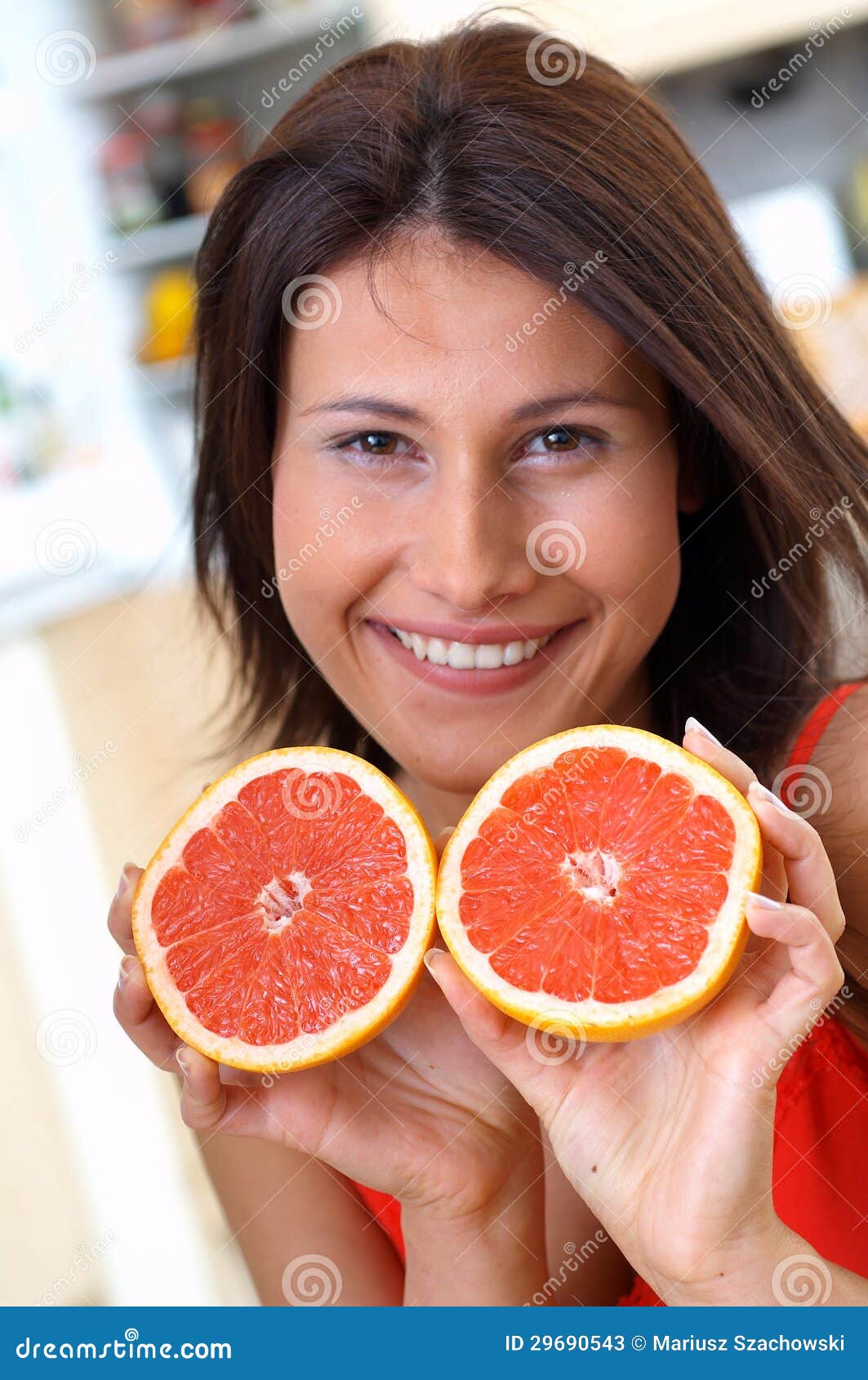 Woman with grapefruits stock image. Image of vege, girl - 29690543