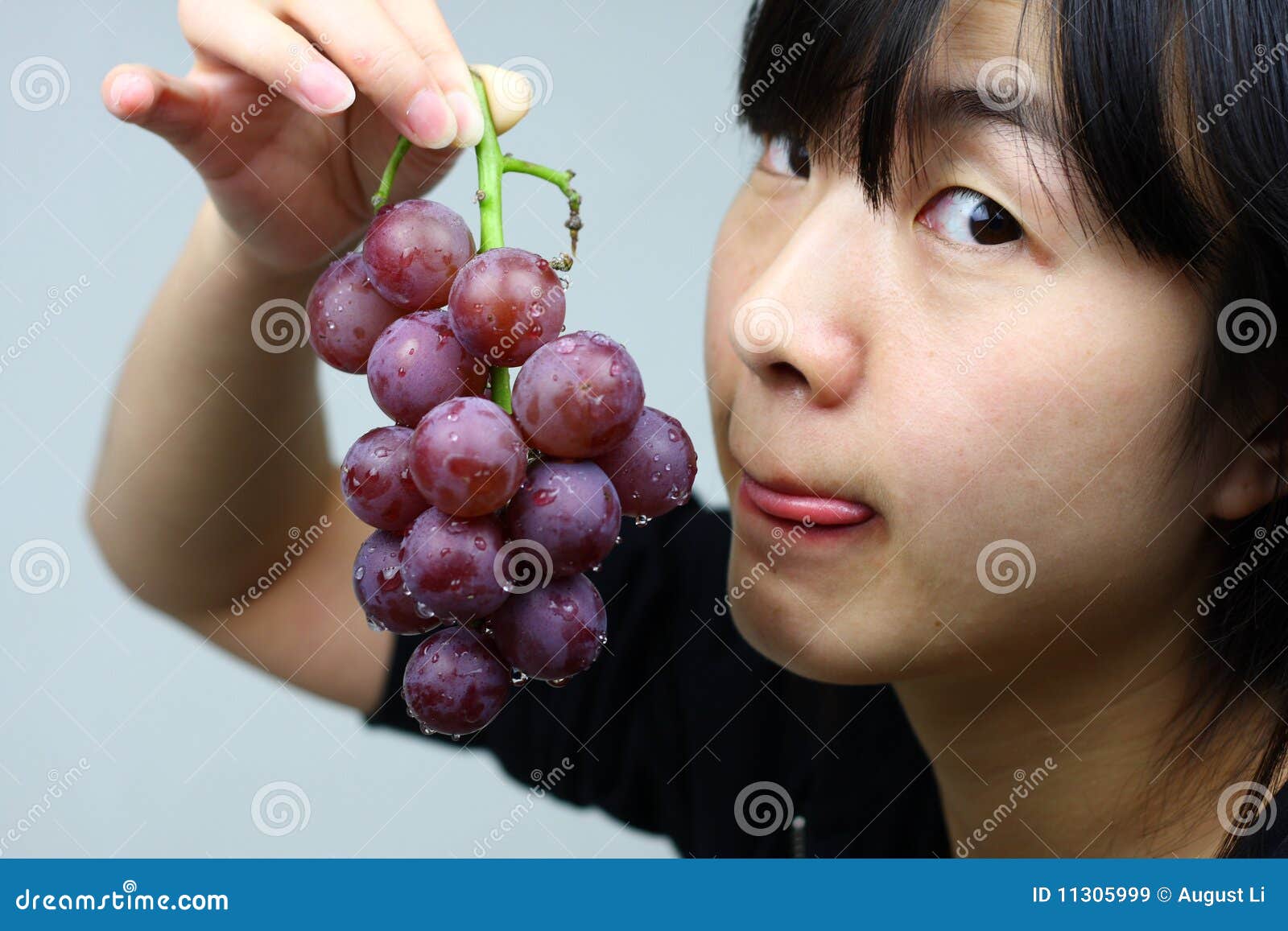 Woman with grapes stock image. Image of lifestyle, isolated - 11305999