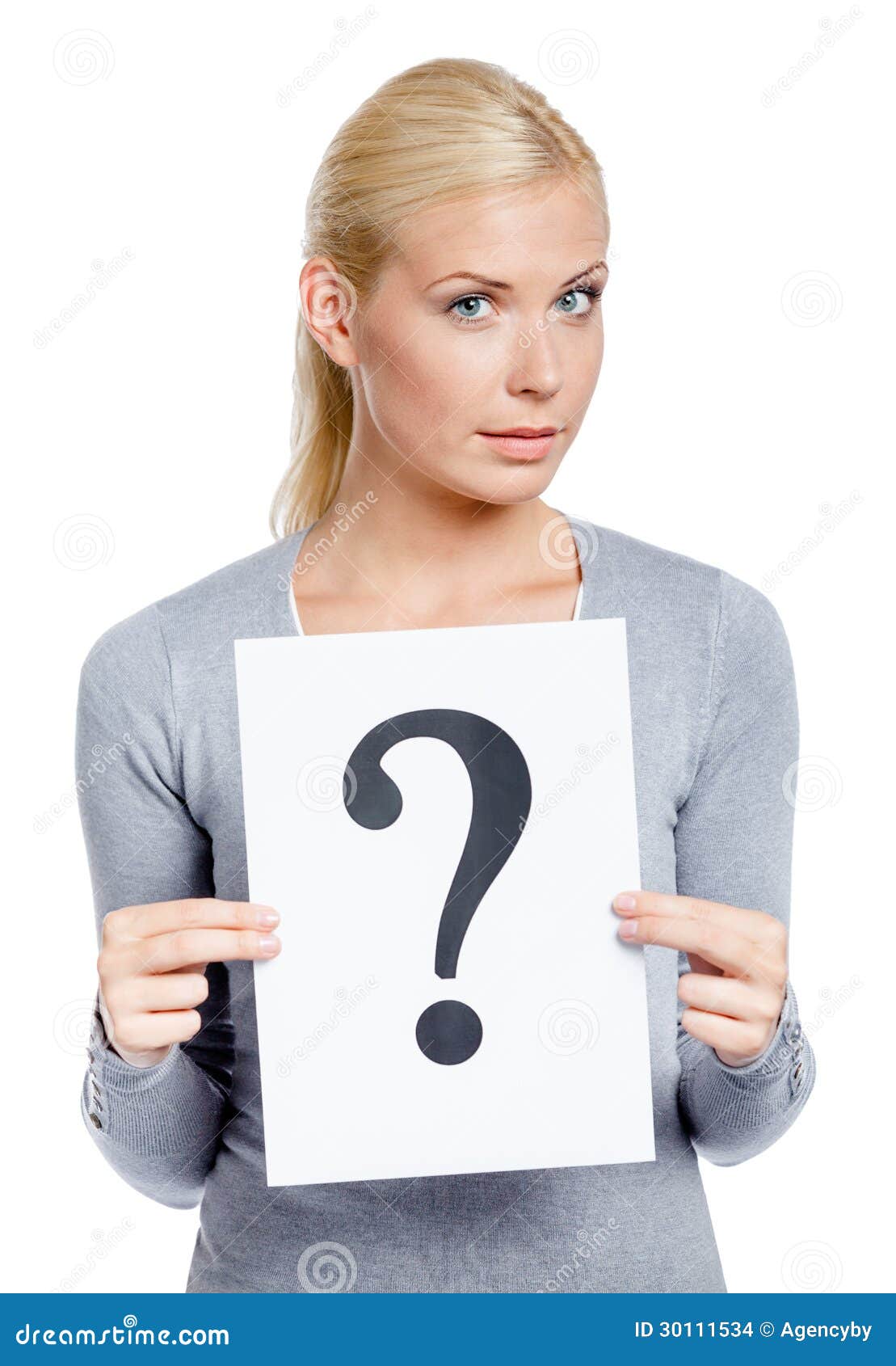 Woman Keeps Paper Question Mark Stock Photos - Free & Royalty-Free ...