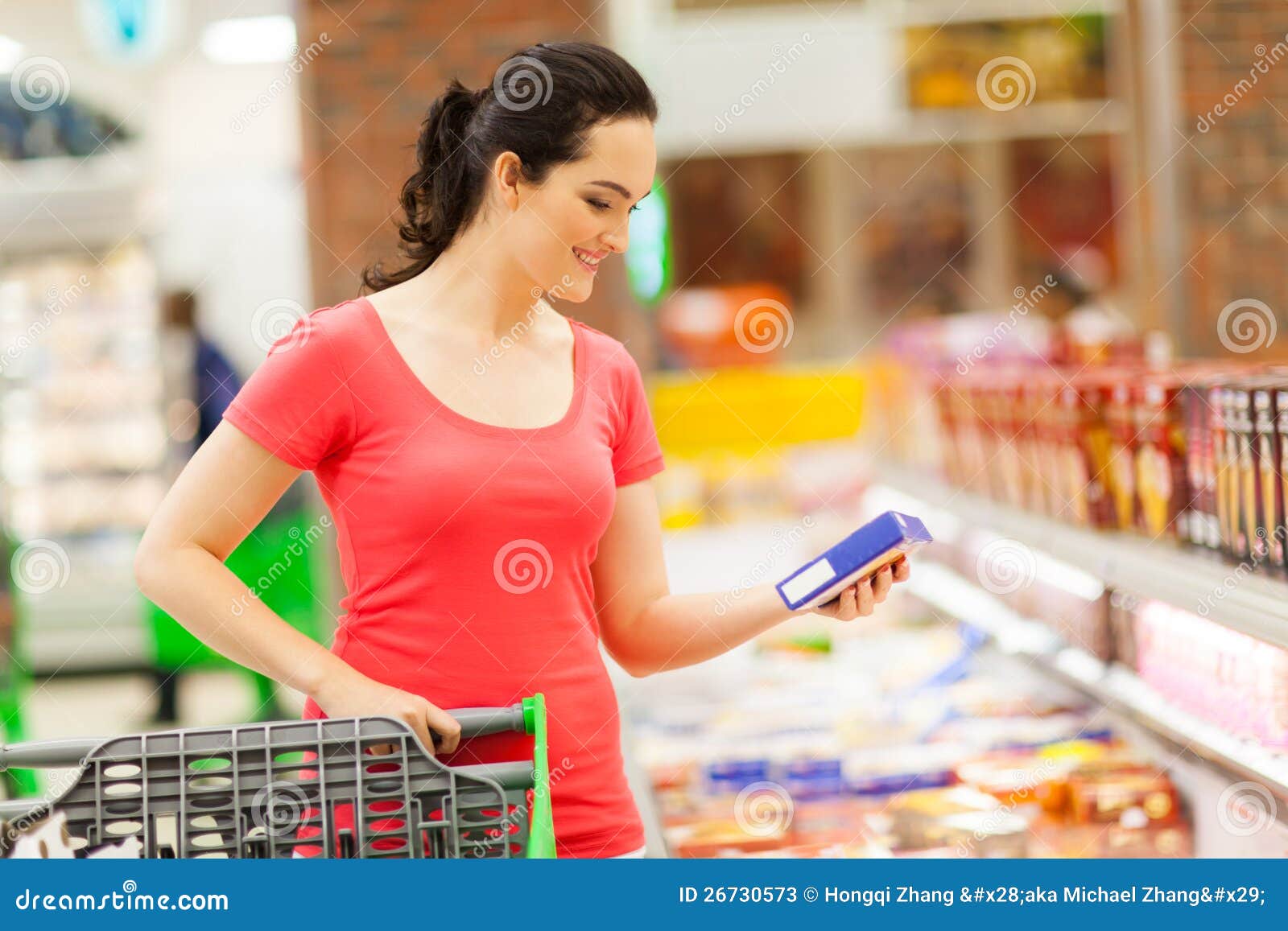 Woman grocery shopping stock image. Image of lifestyle - 26730573