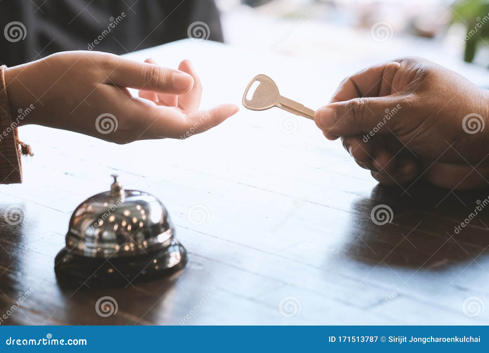 Woman Guest at the Reception of Hotel Checking in Stock Image - Image ...