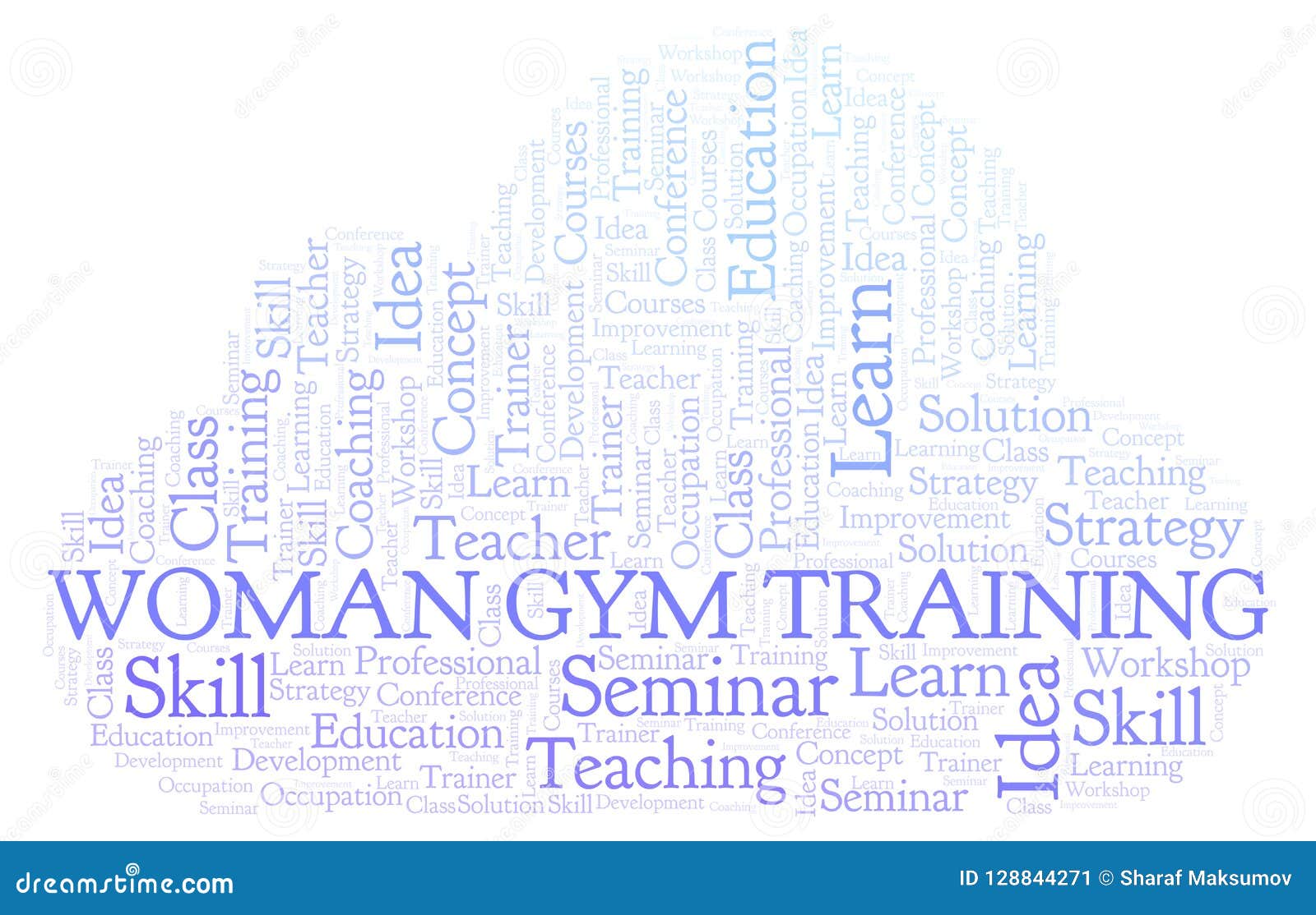 Woman Gym Training Word Cloud. Stock Illustration - Illustration of ...