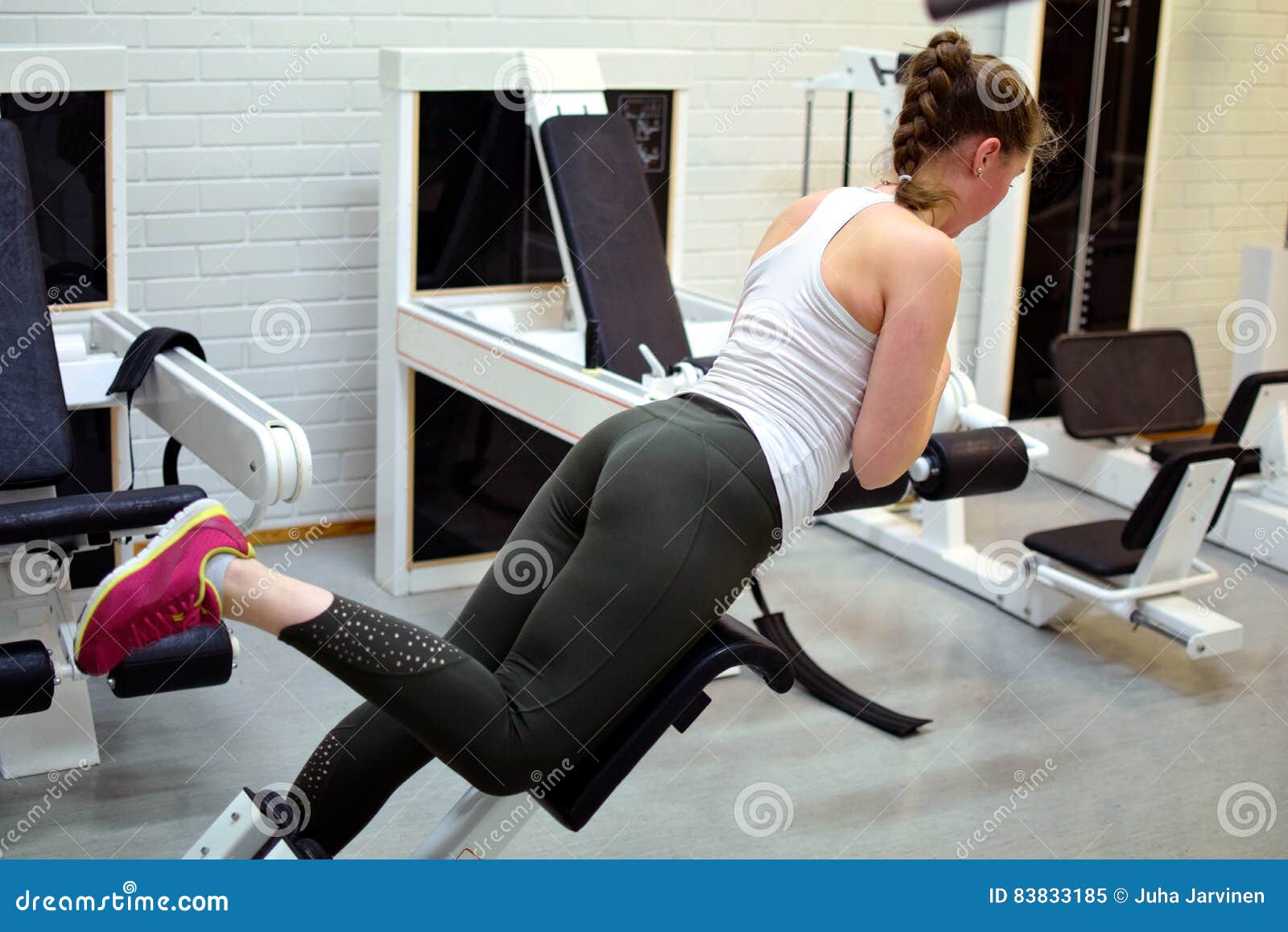 Woman at the gym. stock image. Image of normal, back - 83833185