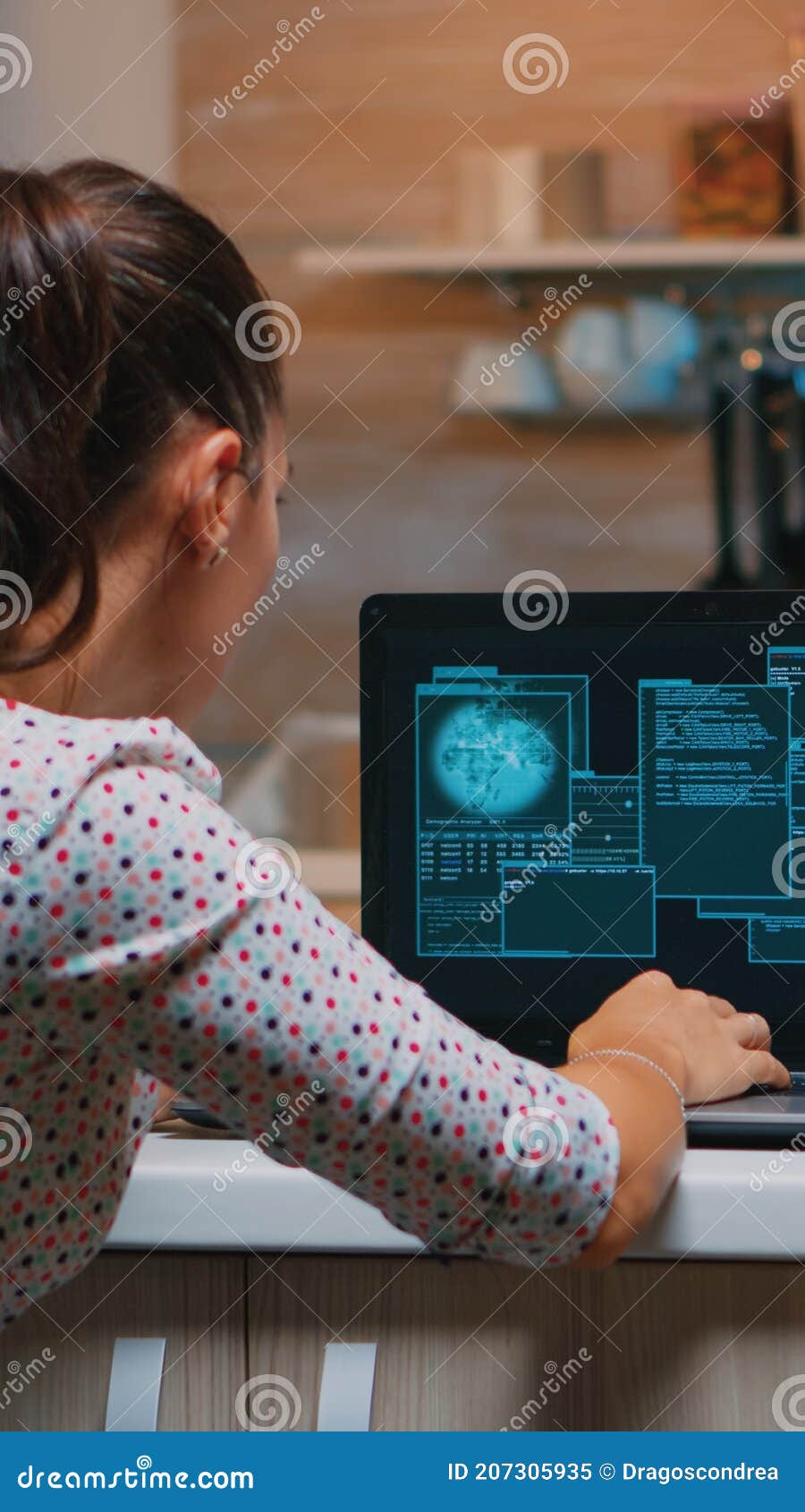 Woman Hacker Coding Html And Programming On Screen Laptop Stock Image 4122