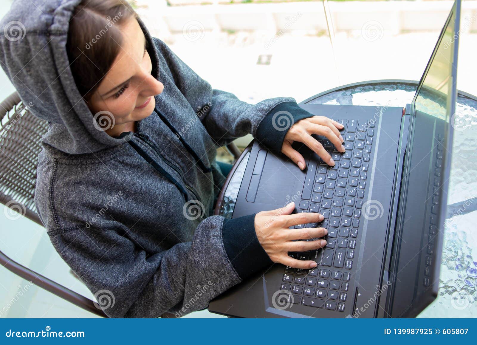 Woman Hacker Programmer is Working on Computer in Cyber Security Center ... Woman Hacker Programmer is Working on Computer in Cyber Security Center ...
