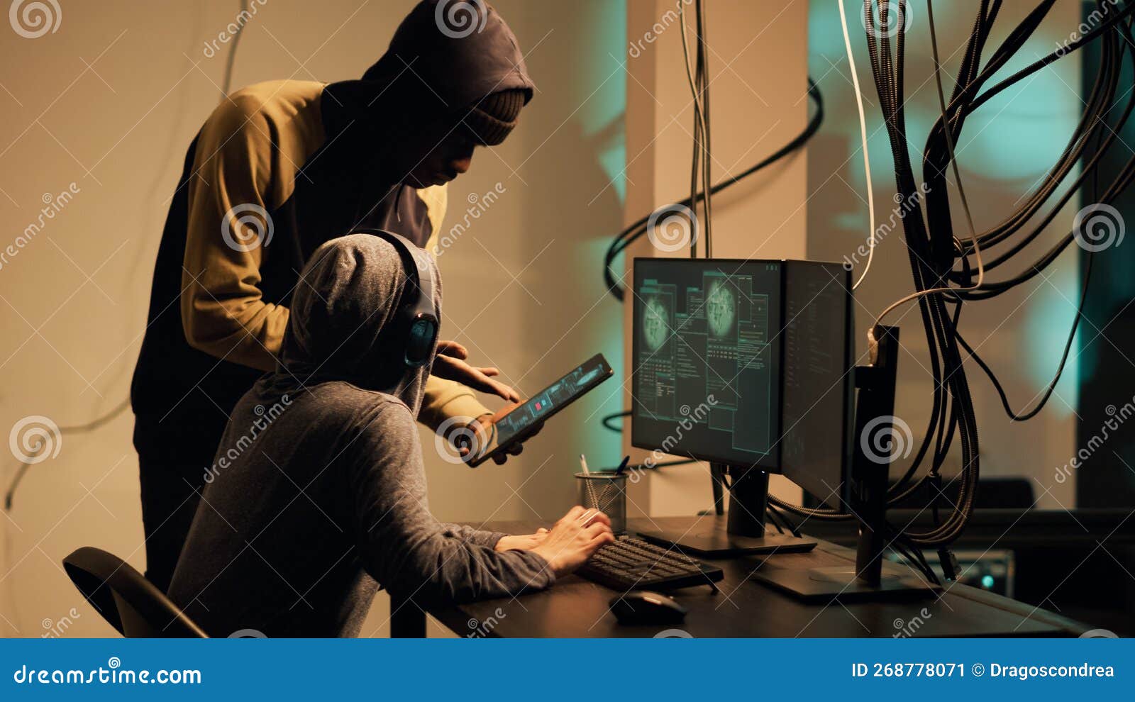 Woman Hacker Using Her Knowledge of Computer Systems Stock Image ...