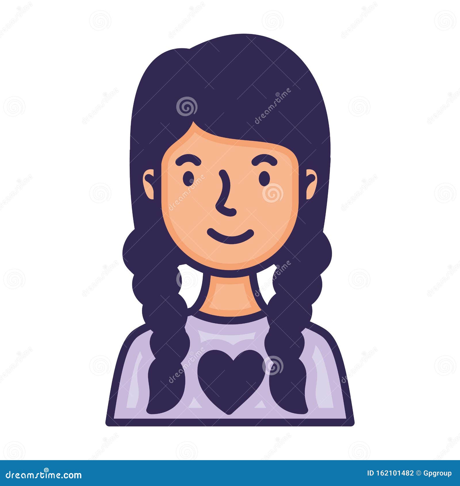 Hair Braids Illustration Fashion Colour Illustration Braids Hair Cartoon Of Female Hairstyles