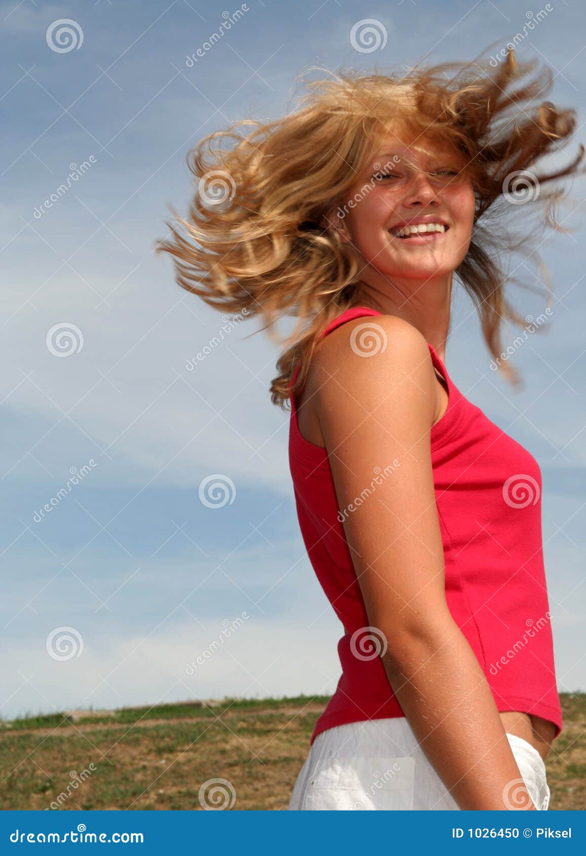 Woman with hair flying stock photo. Image of energy, playful - 1026450