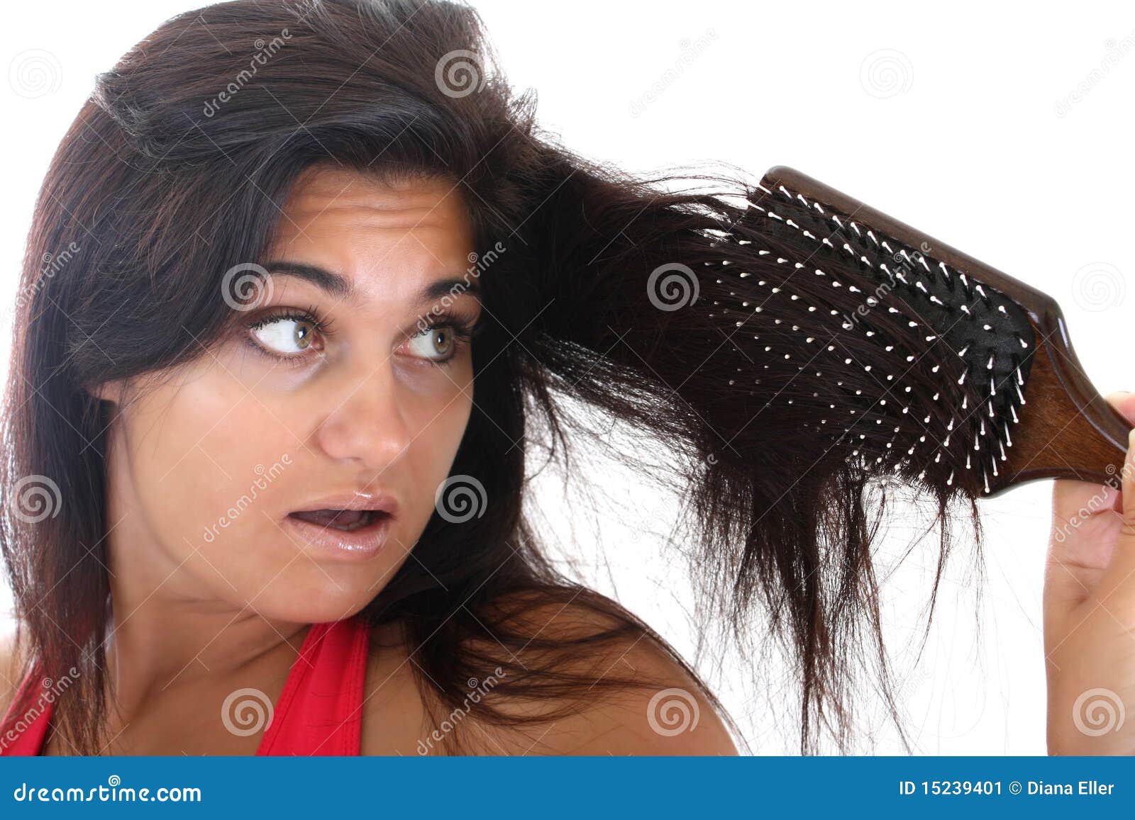 Woman with hair problem stock image. Image of issue, lovely - 15239401