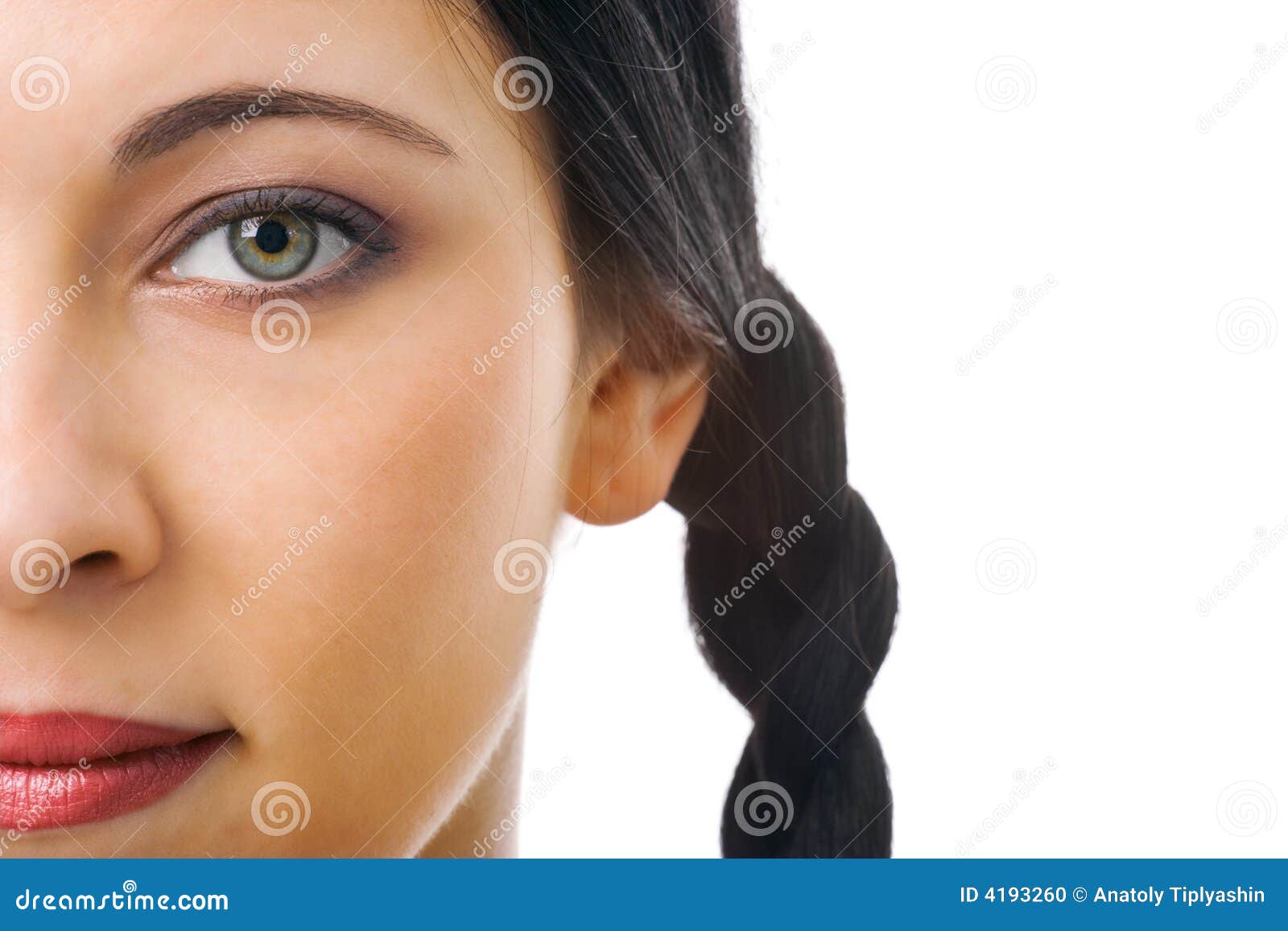 Woman half face stock photo. Image of look, black, health - 4193260